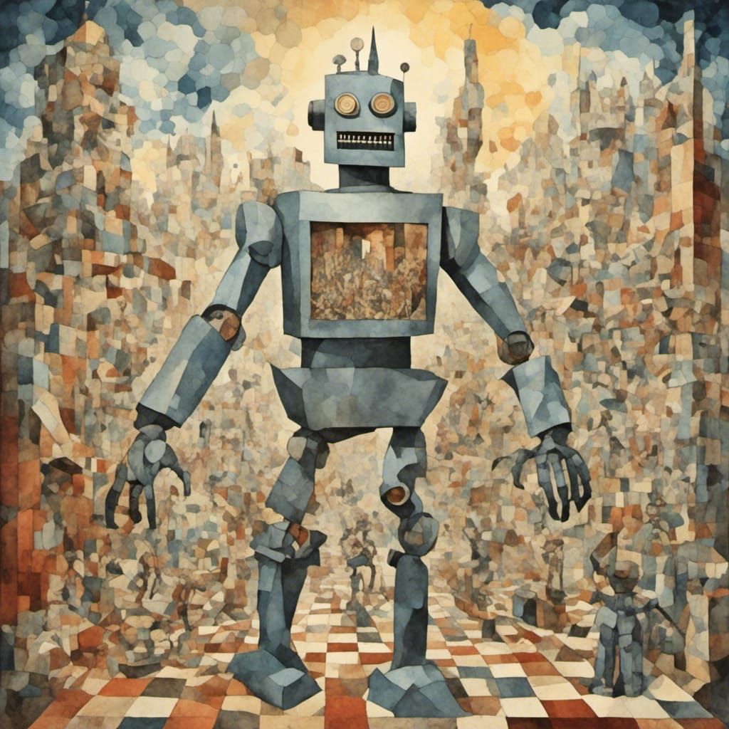 Robot Colossus - AI Generated Artwork - NightCafe Creator