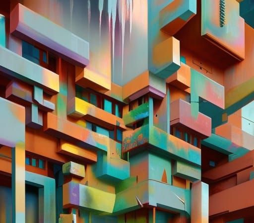 Geometric abstract architecture 21feb23 - AI Generated Artwork ...