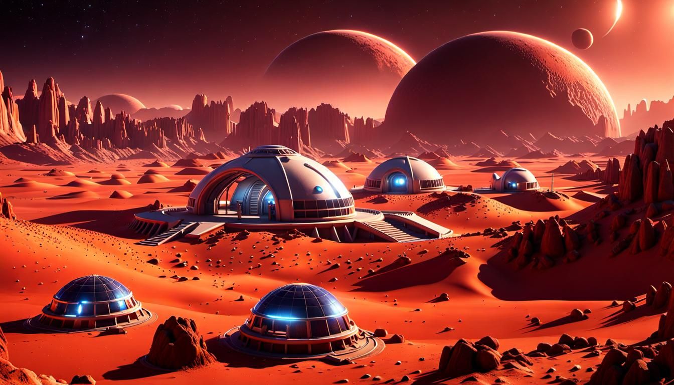 Mars landscape - AI Generated Artwork - NightCafe Creator