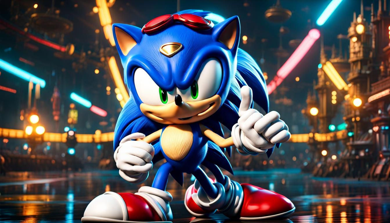 [ SONIC ]. deep depth of field, 3D, breathtaking intricate details ...