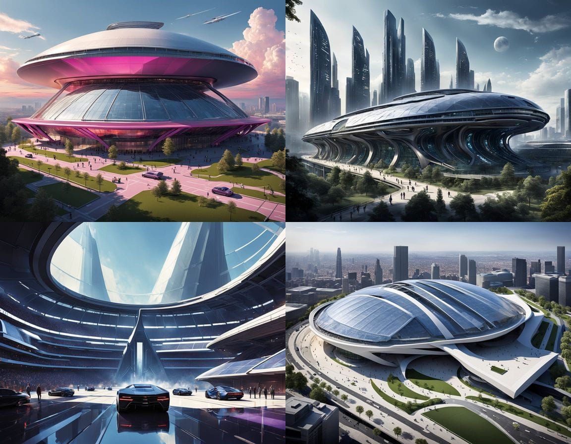 110,000-seat domed stadium with a retractable roof that's inspired by ...
