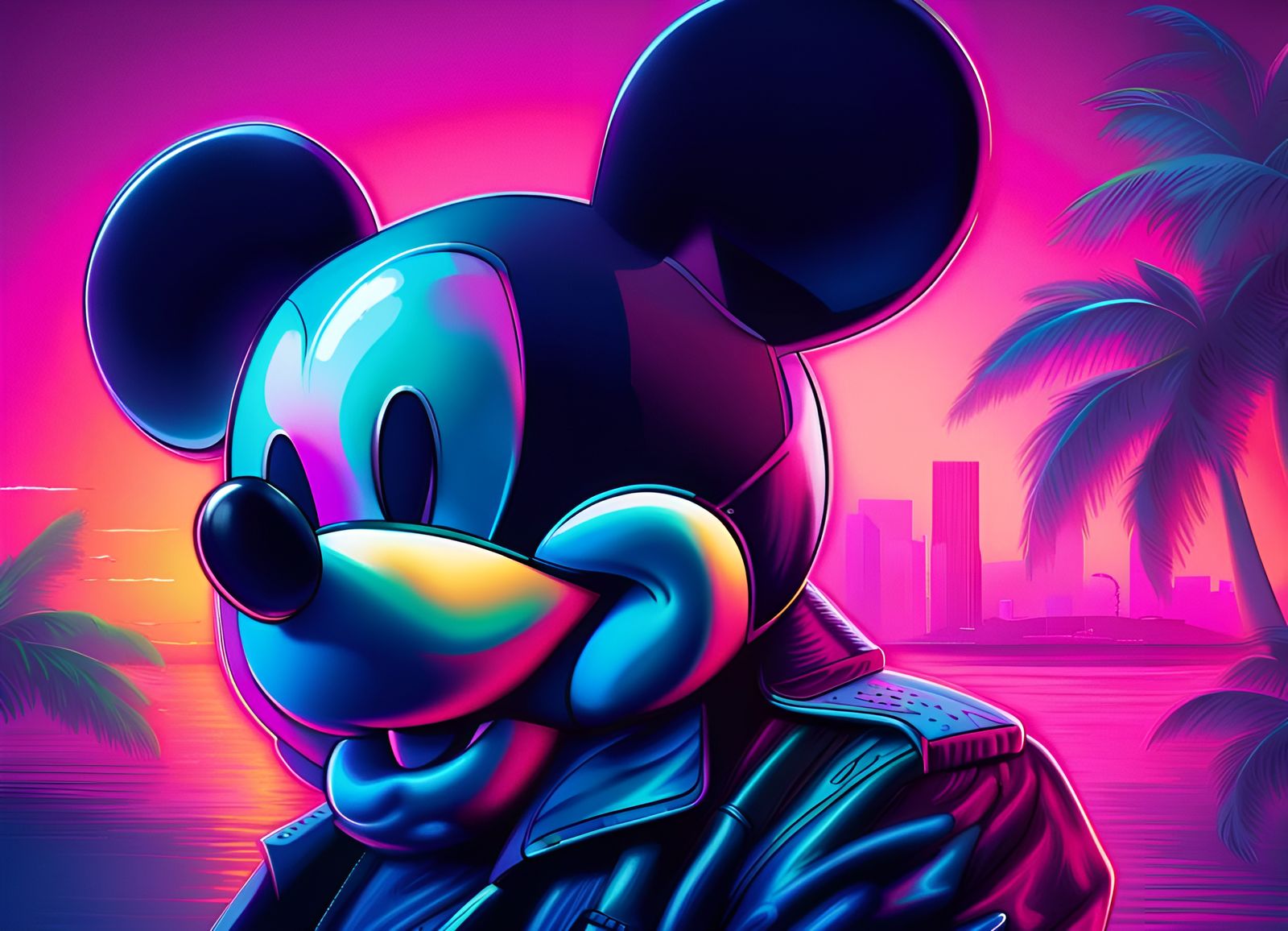 Miami Mouse 1984 - AI Generated Artwork - NightCafe Creator