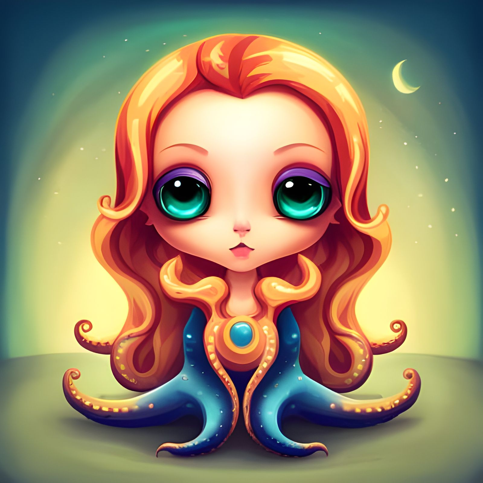 Octo-Girl #5 - AI Generated Artwork - NightCafe Creator