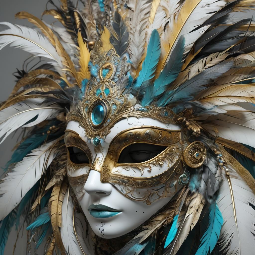 Lavish Mardi Gras Mask - AI Generated Artwork - NightCafe Creator