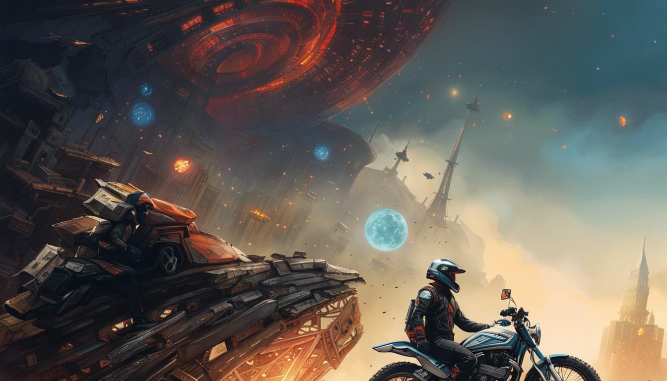 Space biker - AI Generated Artwork - NightCafe Creator
