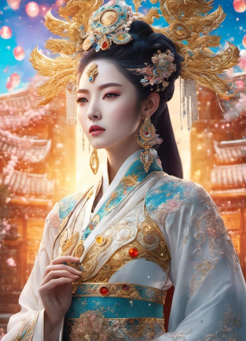 Chinese Hanfu Fashion 3 - AI Generated Artwork - NightCafe Creator