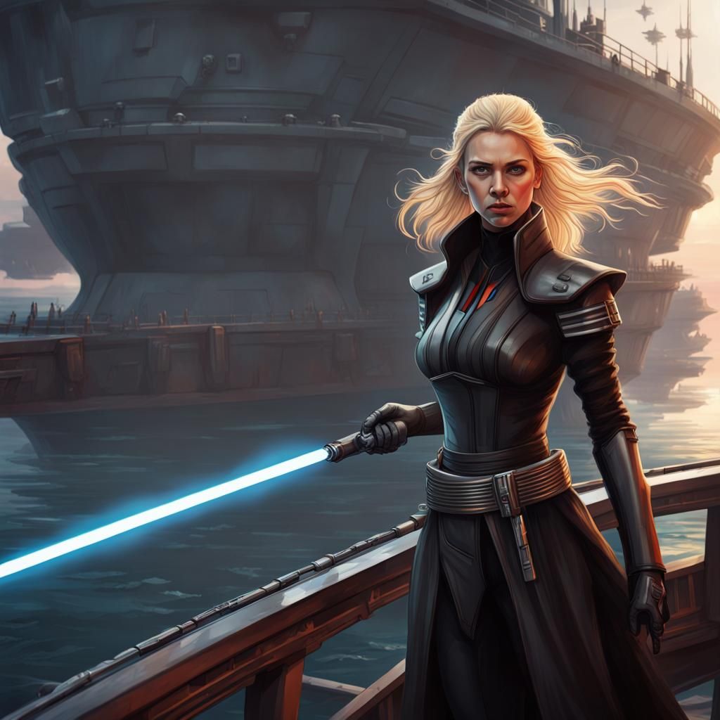 Female Sith lord contemplation before attack - AI Generated Artwork ...