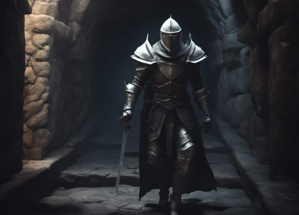 A lone knight - AI Generated Artwork - NightCafe Creator