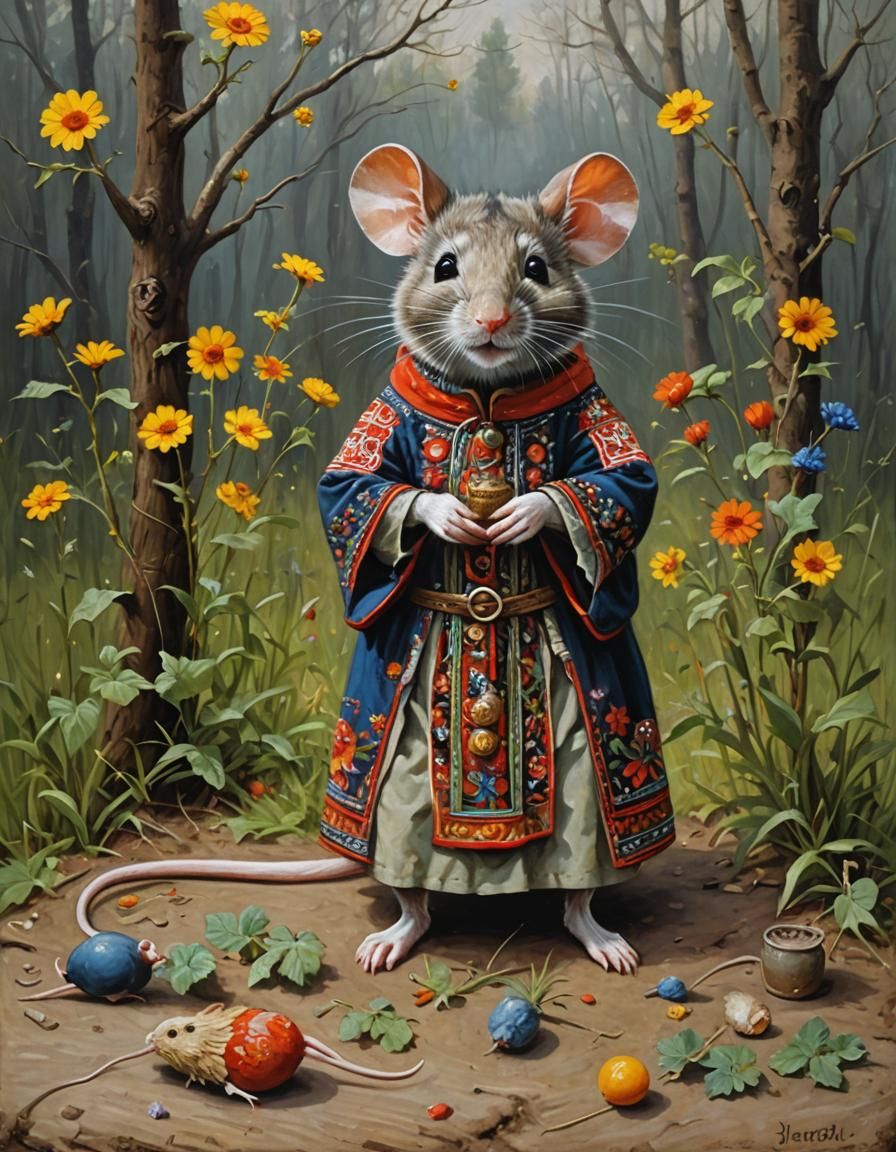 slavic folk art mouse traditional - AI Generated Artwork - NightCafe ...