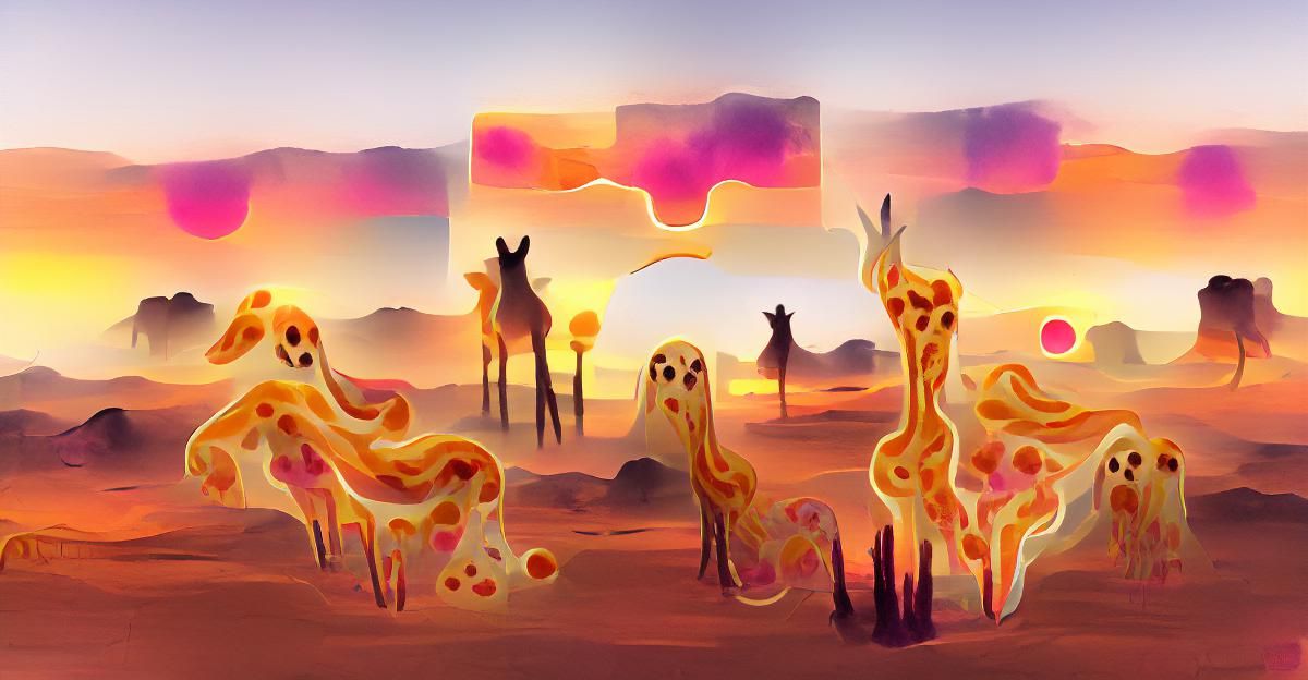 Giraffe ghosts - AI Generated Artwork - NightCafe Creator