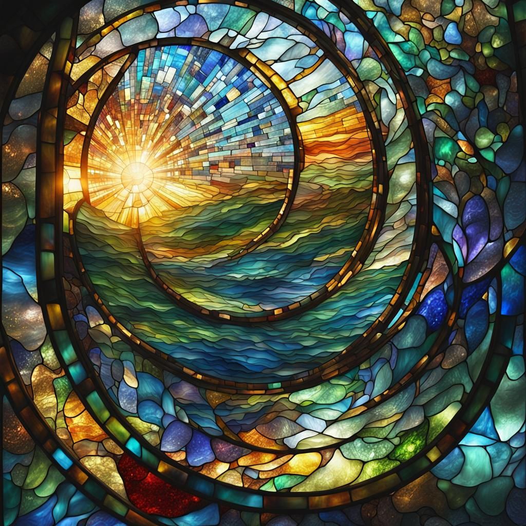 Stained Glass Demiplane - AI Generated Artwork - NightCafe Creator