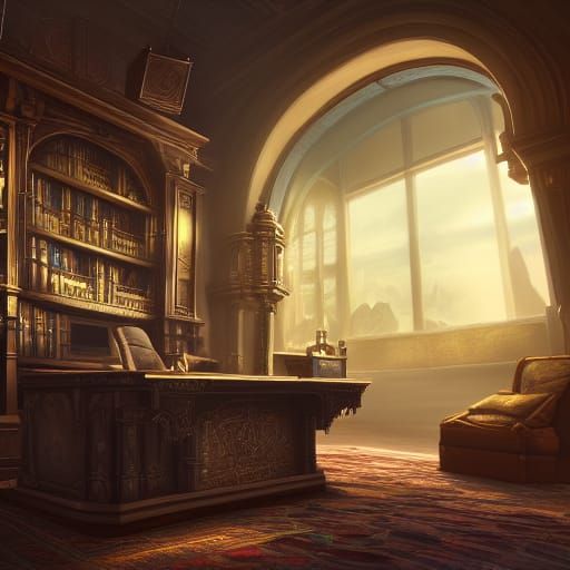 Fantasy office room - AI Generated Artwork - NightCafe Creator