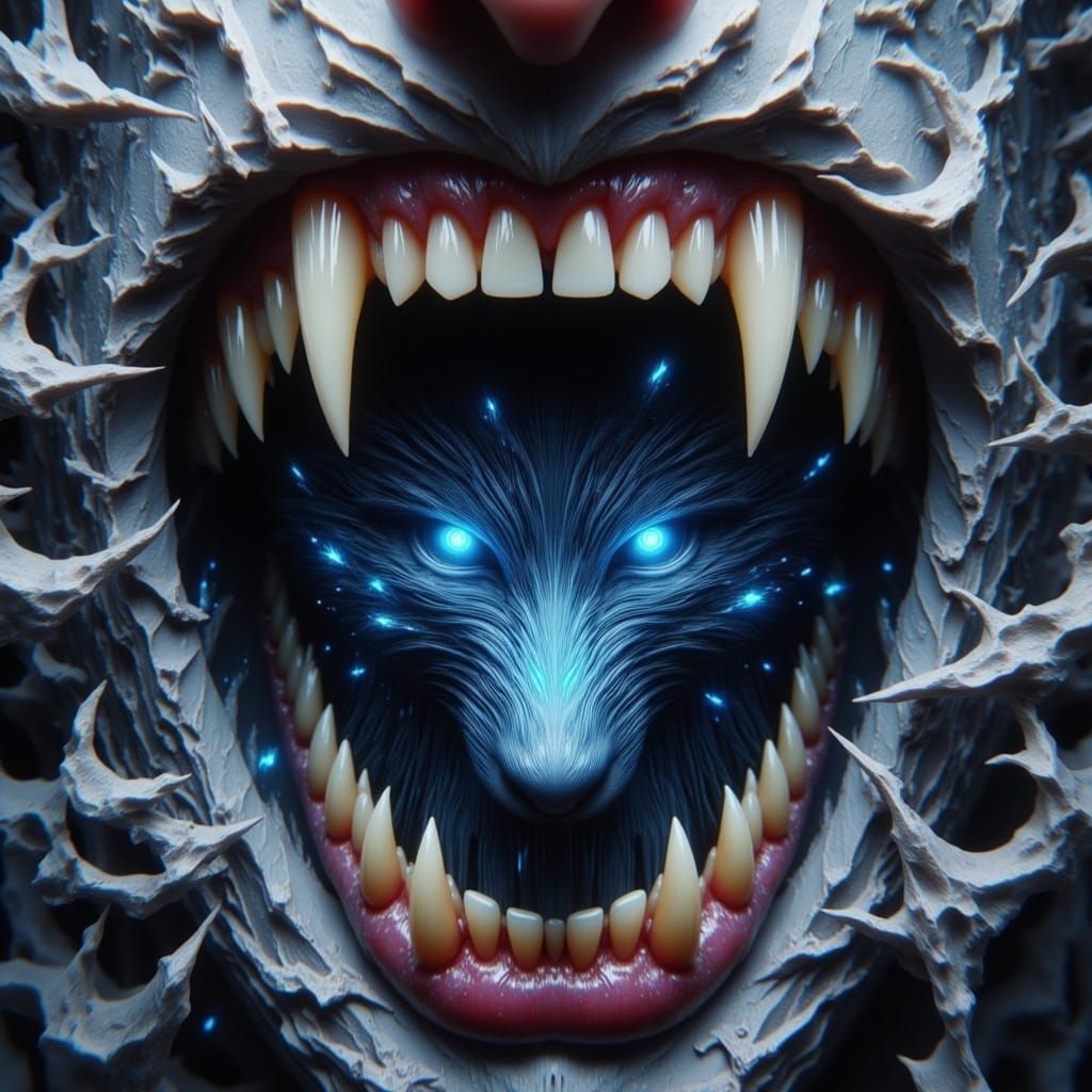 white7fang (wolf kissed) Epic cinematic brilliant stunning intricate ...