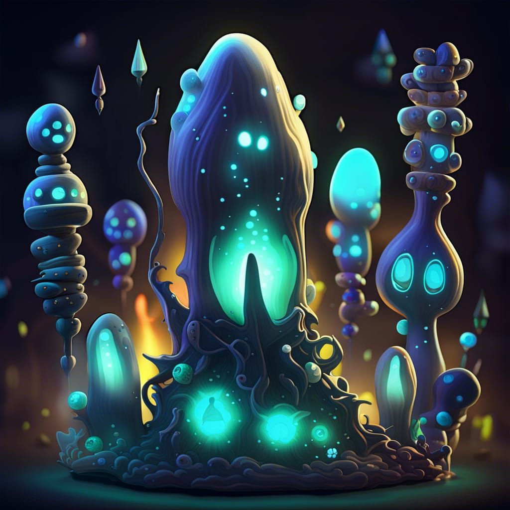 Nucleotidescape macro world of ghosts creepy totems spells, magic ...