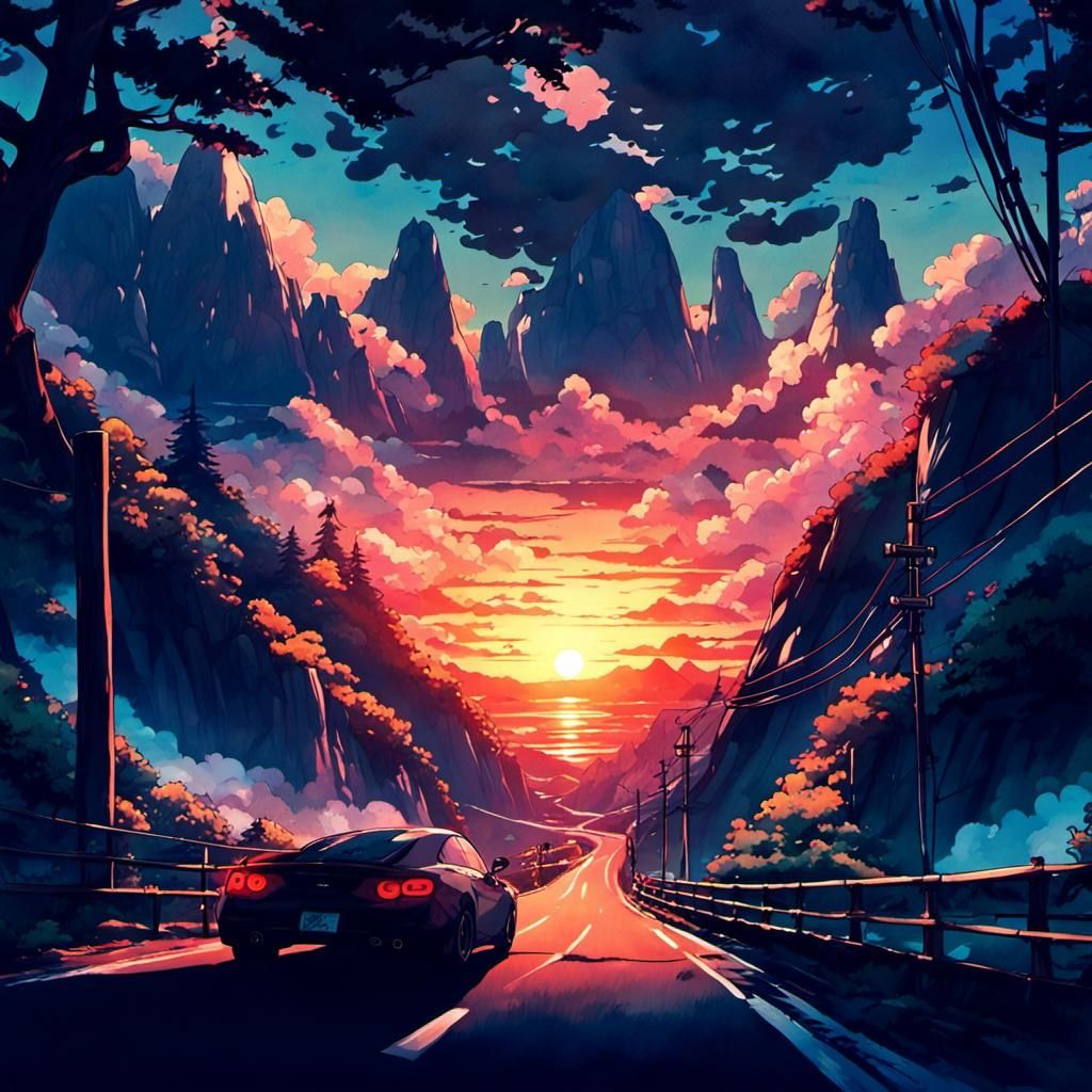 Driving the Scenic Mountain Road (SDXL-DPO) - AI Generated Artwork ...