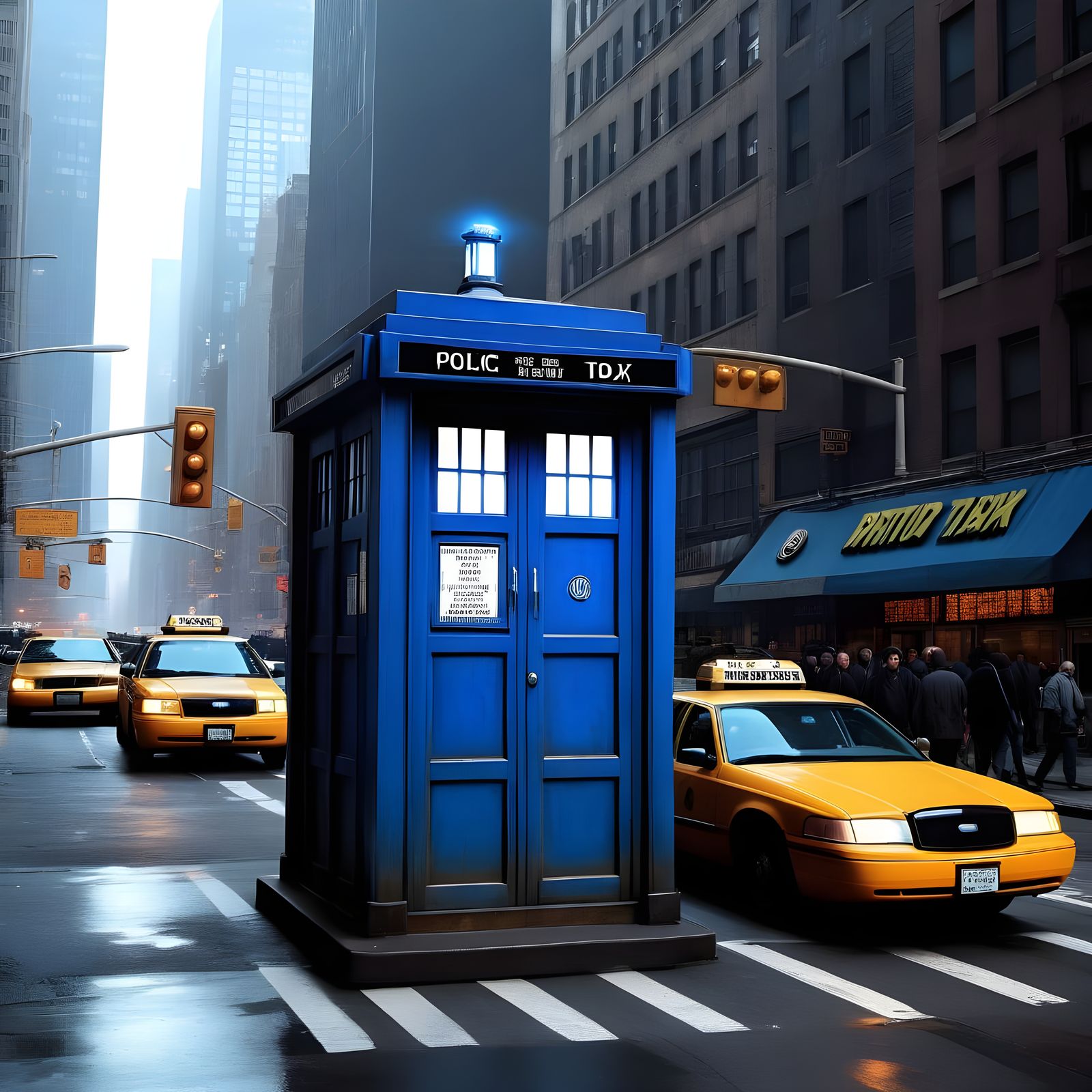 The doctor is in. - Time-Traveling Police Box in Manhattan