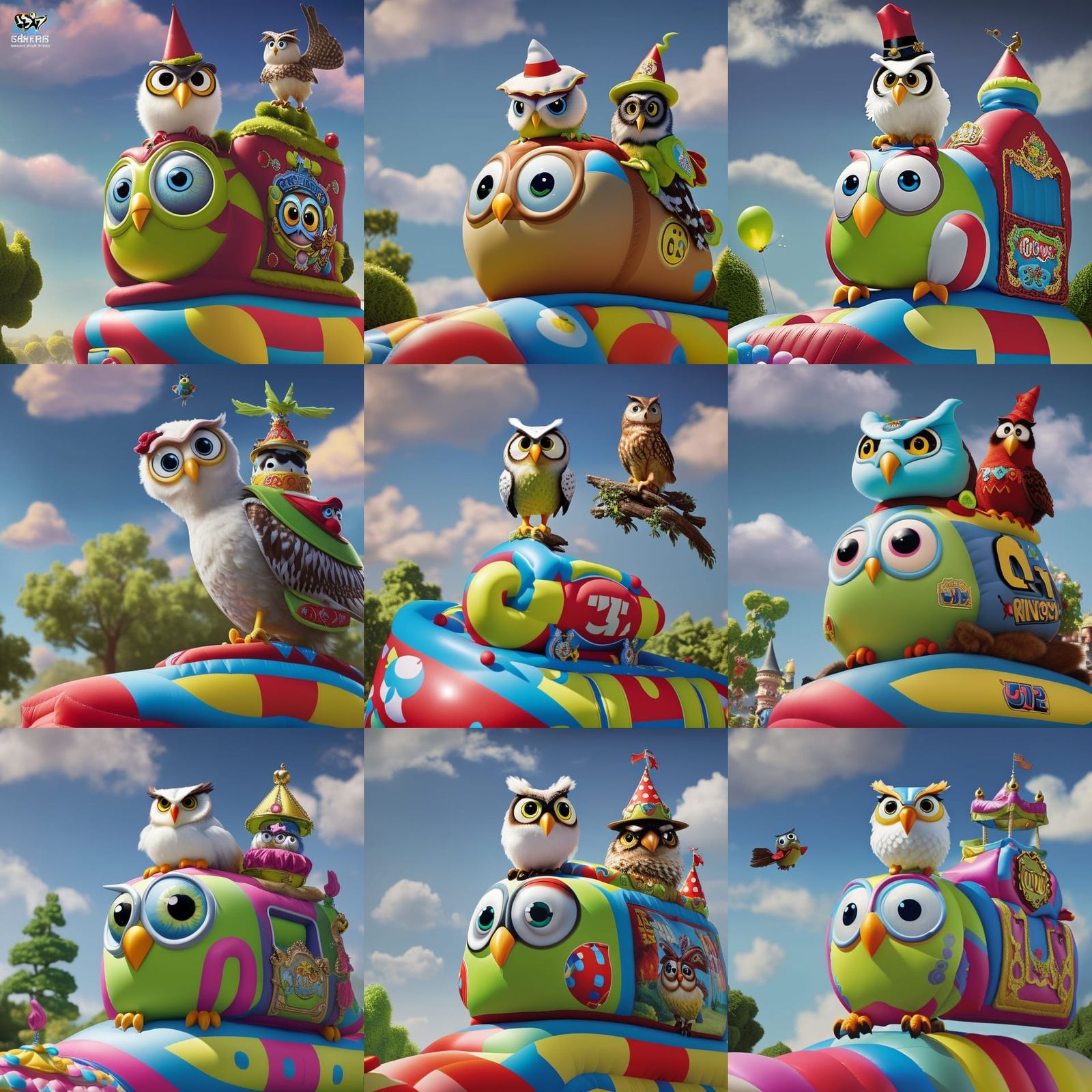 charming rococo portrait of cute pixar owl dressed as frilly cavalry ...