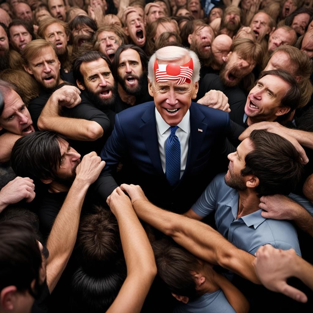 emo joe biden in a mosh pit - AI Generated Artwork - NightCafe Creator