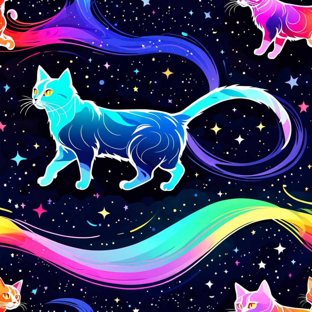 Rainbow cats - AI Generated Artwork - NightCafe Creator