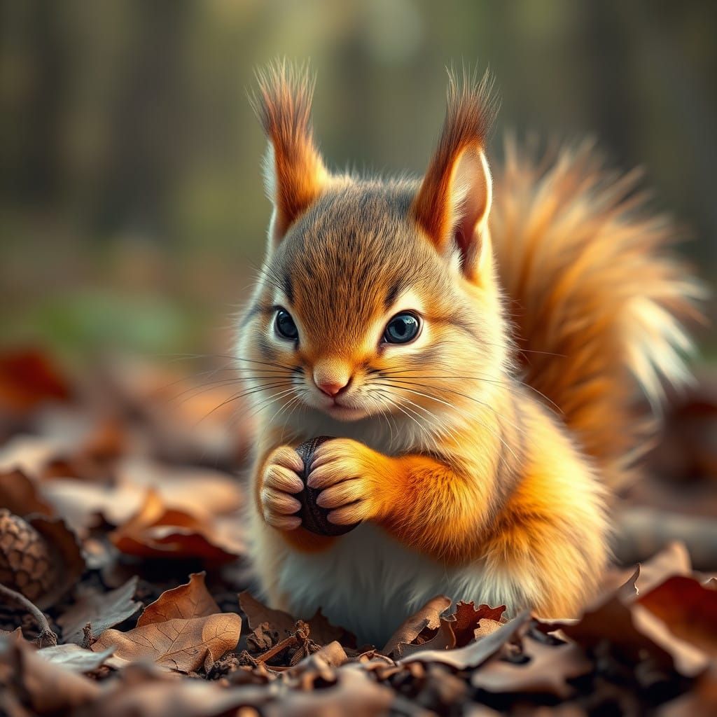 I wanted a Kitty disguised as a squirrel, but... hybrid It's ok