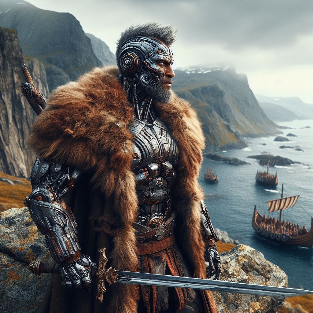 Cyborg Viking - AI Generated Artwork - NightCafe Creator
