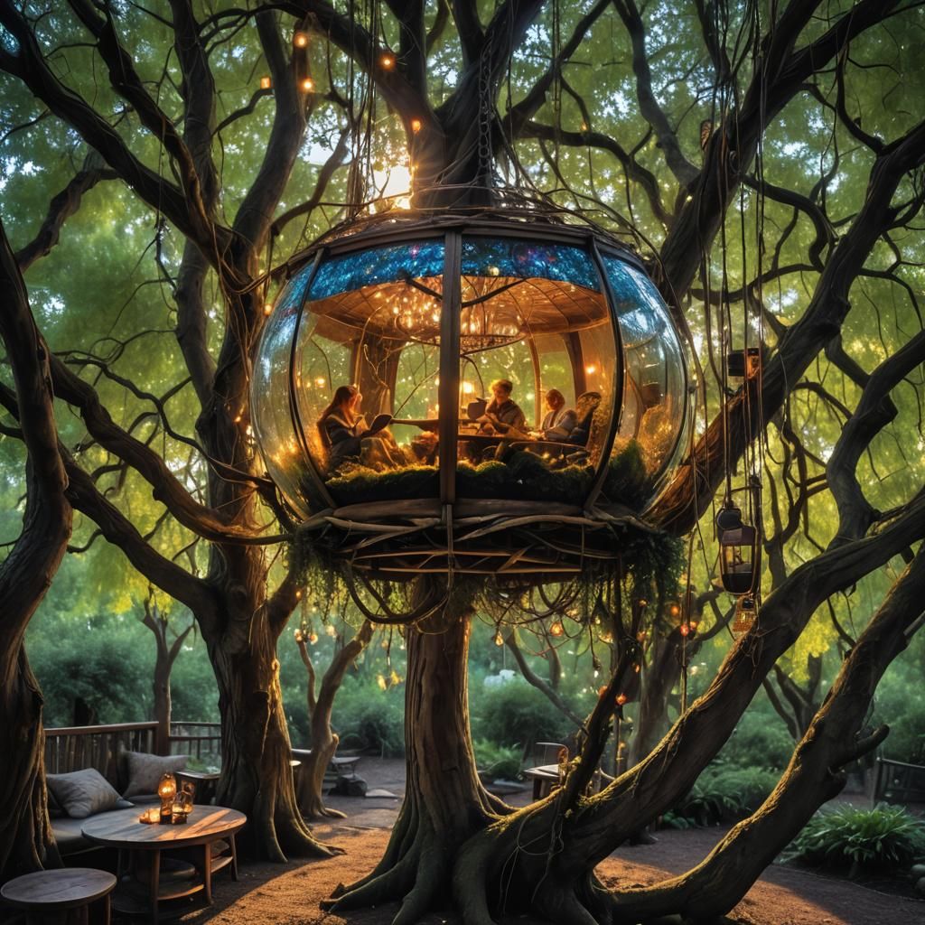fishbowl treehouse - AI Generated Artwork - NightCafe Creator