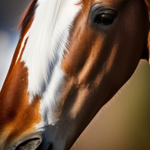 horse with irregular blaze - AI Generated Artwork - NightCafe Creator