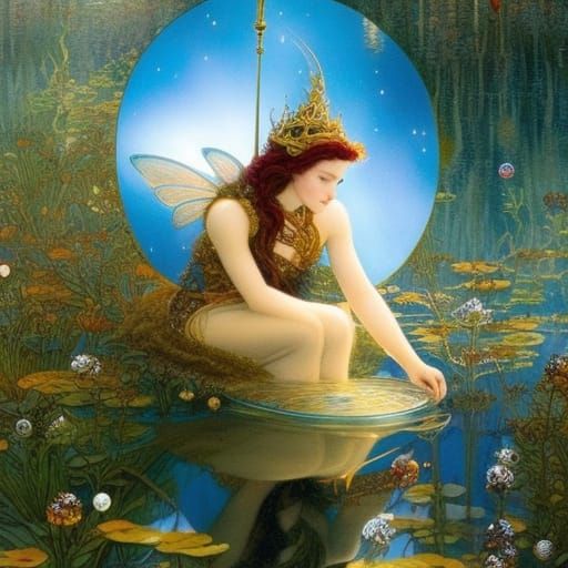 Pixie Pond Portal - AI Generated Artwork - NightCafe Creator