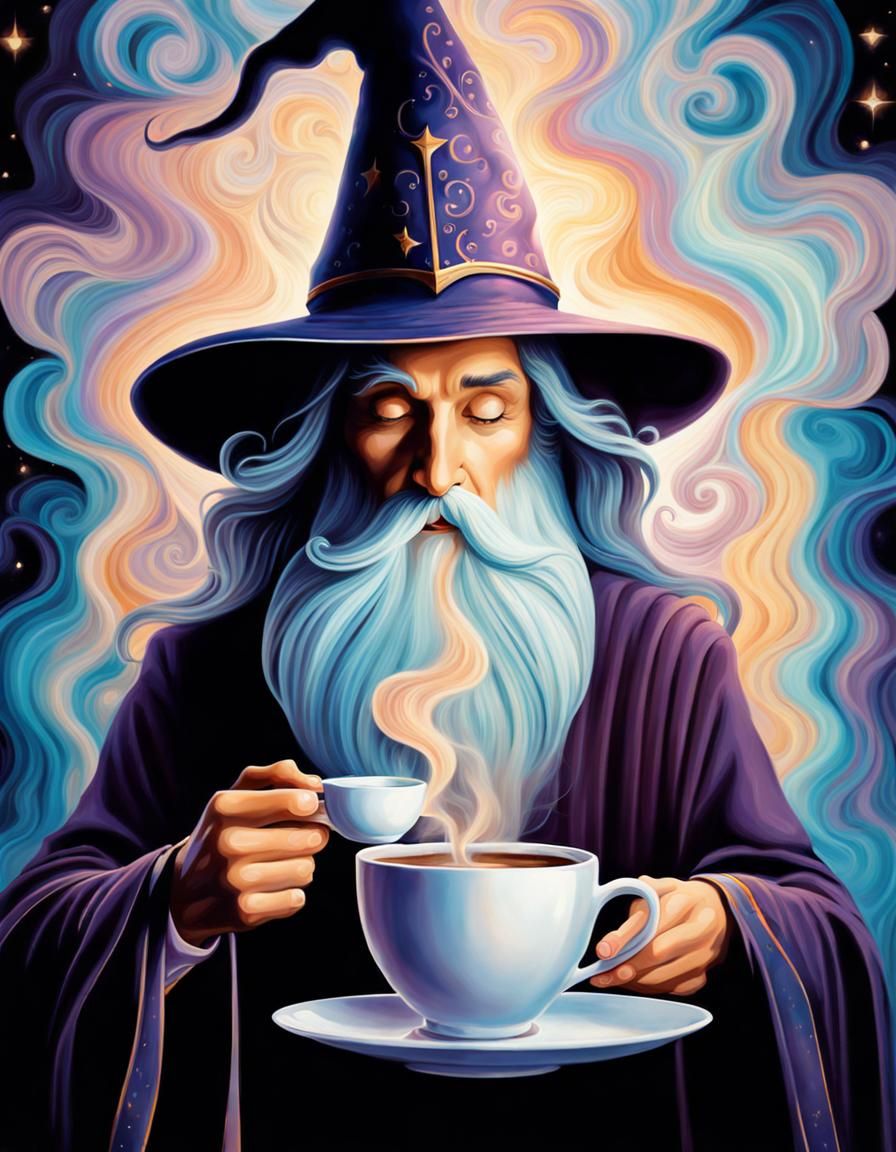 Wizards Need Coffee - AI Generated Artwork - NightCafe Creator