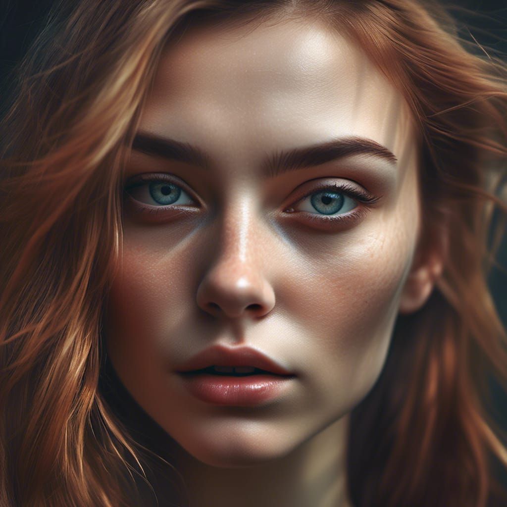 Close up of a beautiful woman - AI Generated Artwork - NightCafe Creator