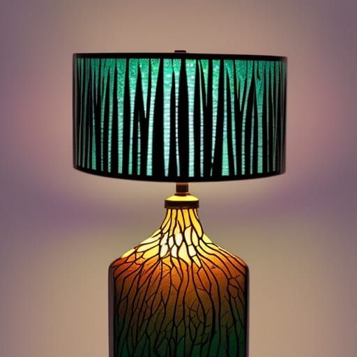 Shattered glass lamp - AI Generated Artwork - NightCafe Creator