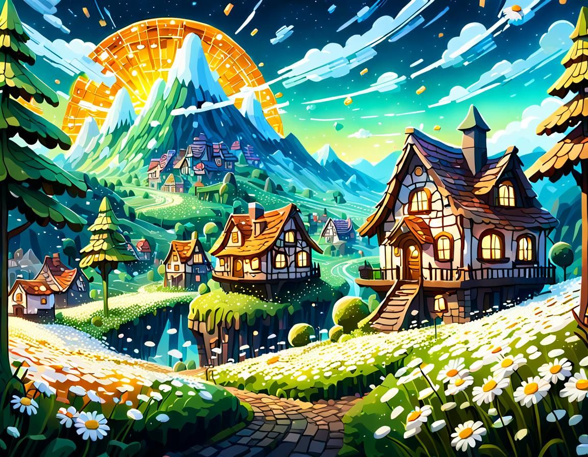 Daisy fields - AI Generated Artwork - NightCafe Creator