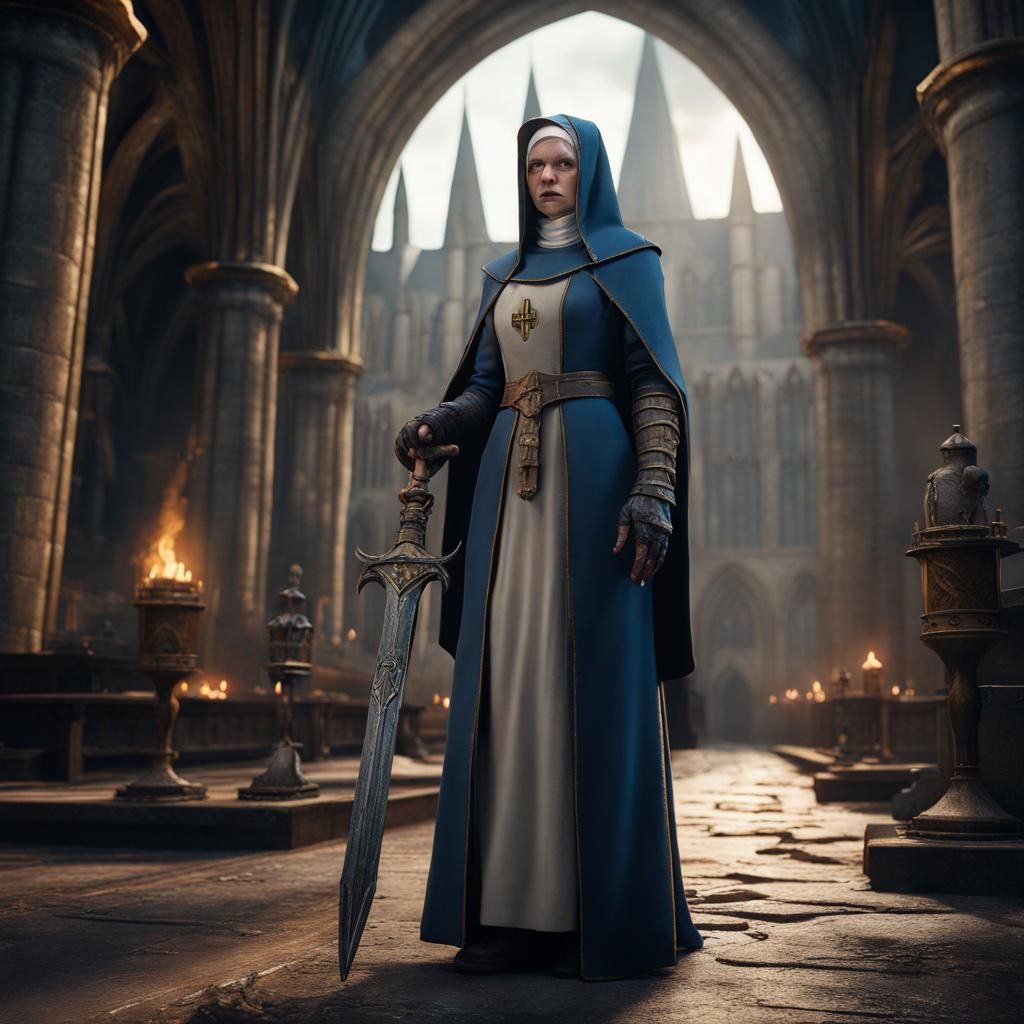 Warrior Nun - AI Generated Artwork - NightCafe Creator