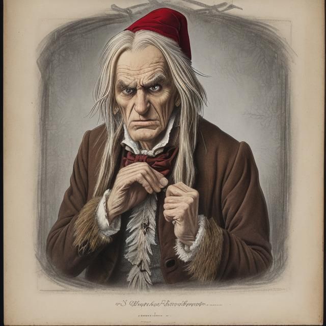 A portrait of the real ebeneezer scrooge - AI Generated Artwork ...
