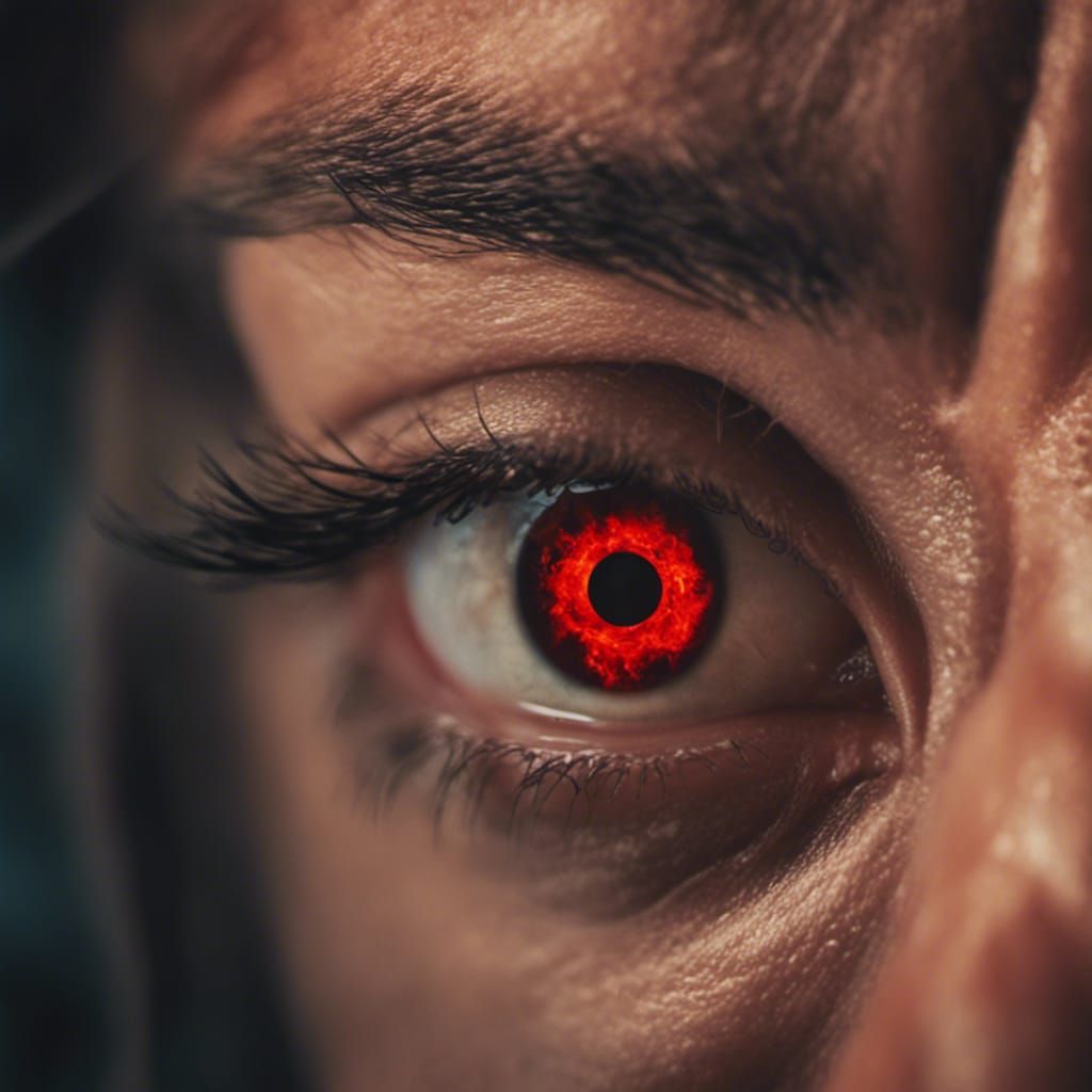 Enraged Eye close up - AI Generated Artwork - NightCafe Creator