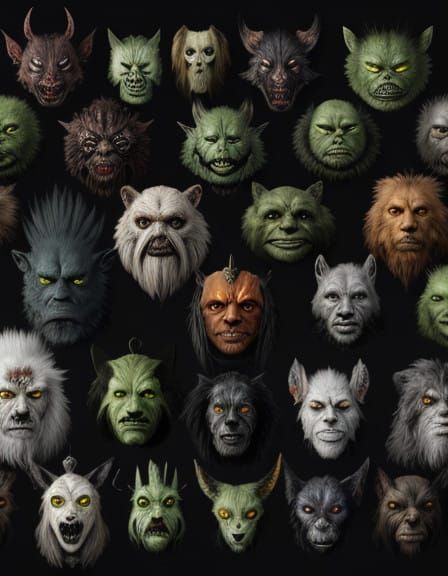 Scary Realistic Monstrous Beasts - AI Art