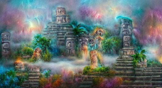 Mayan temple in the jungle - AI Generated Artwork - NightCafe Creator
