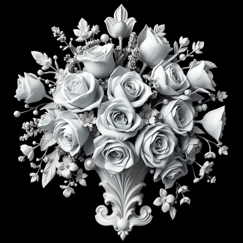 "Generate a high-resolution, 16-bit greyscale depth map of an ...