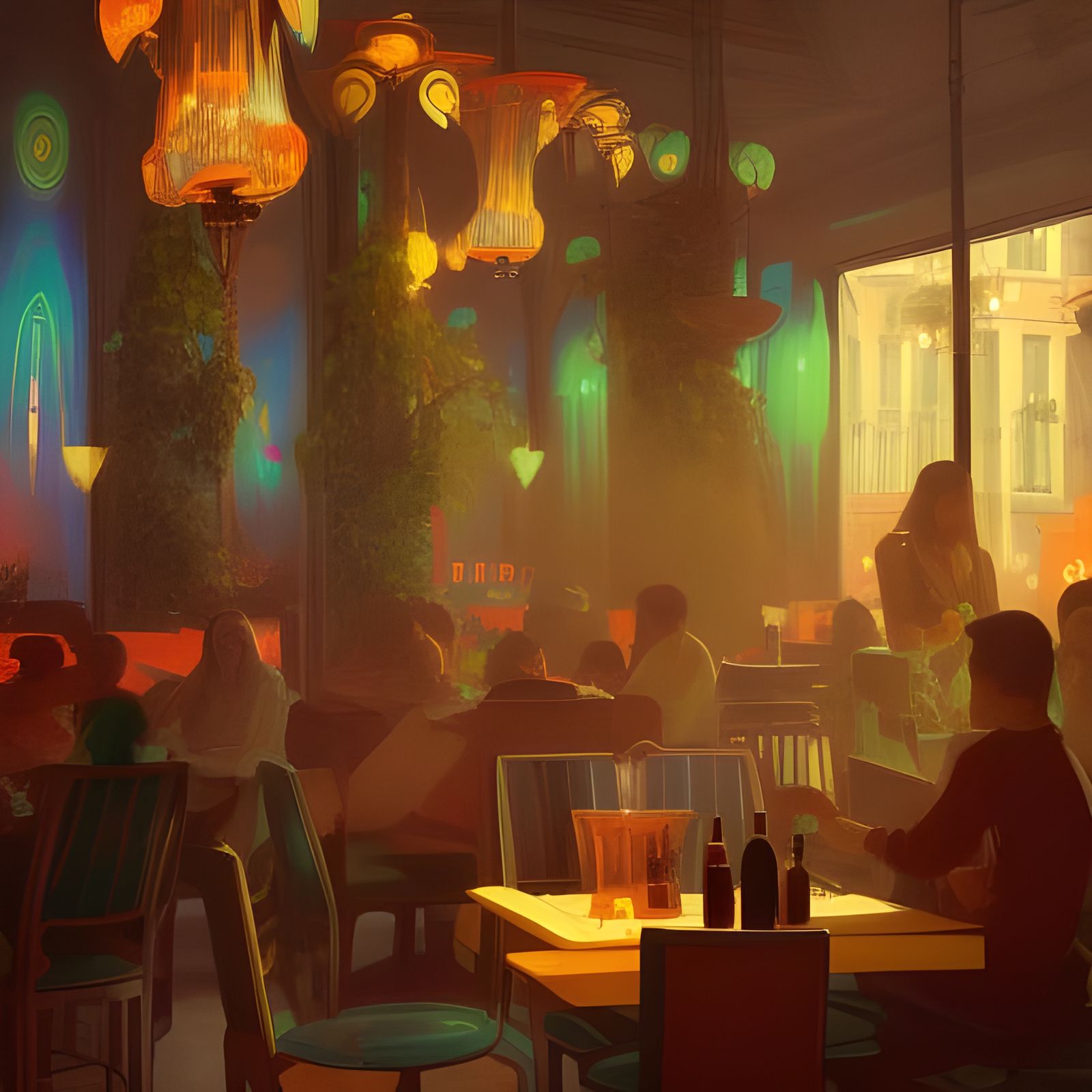 Café in Paris - AI Generated Artwork - NightCafe Creator