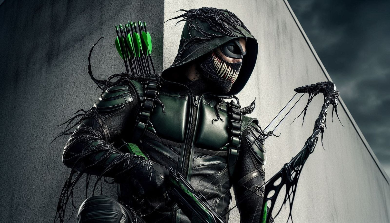 Venomized Green Arrow - AI Generated Artwork - NightCafe Creator