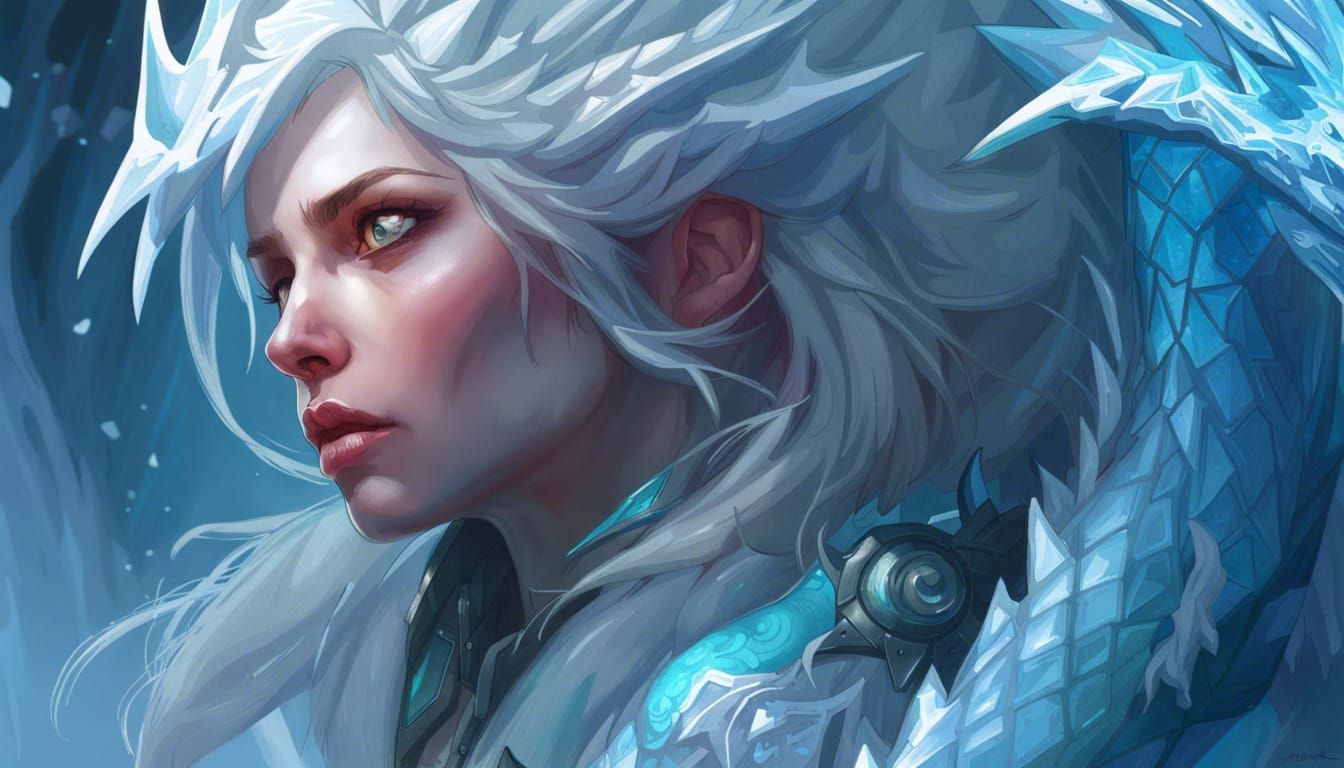 Ice Dragon breathing Ice at the screen - AI Generated Artwork - NightCafe Creator