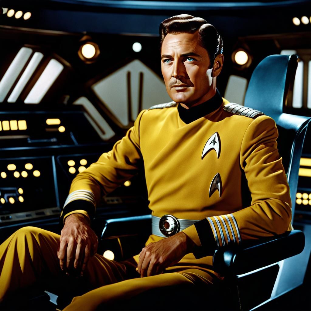 Star Trek Retro, 1938: Errol Flynn as Captain Kirk, on the Bridge of ...
