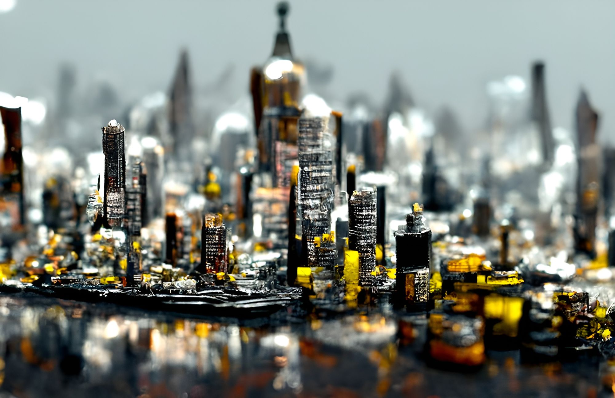 A little miniature city experiment : r/nightcafe