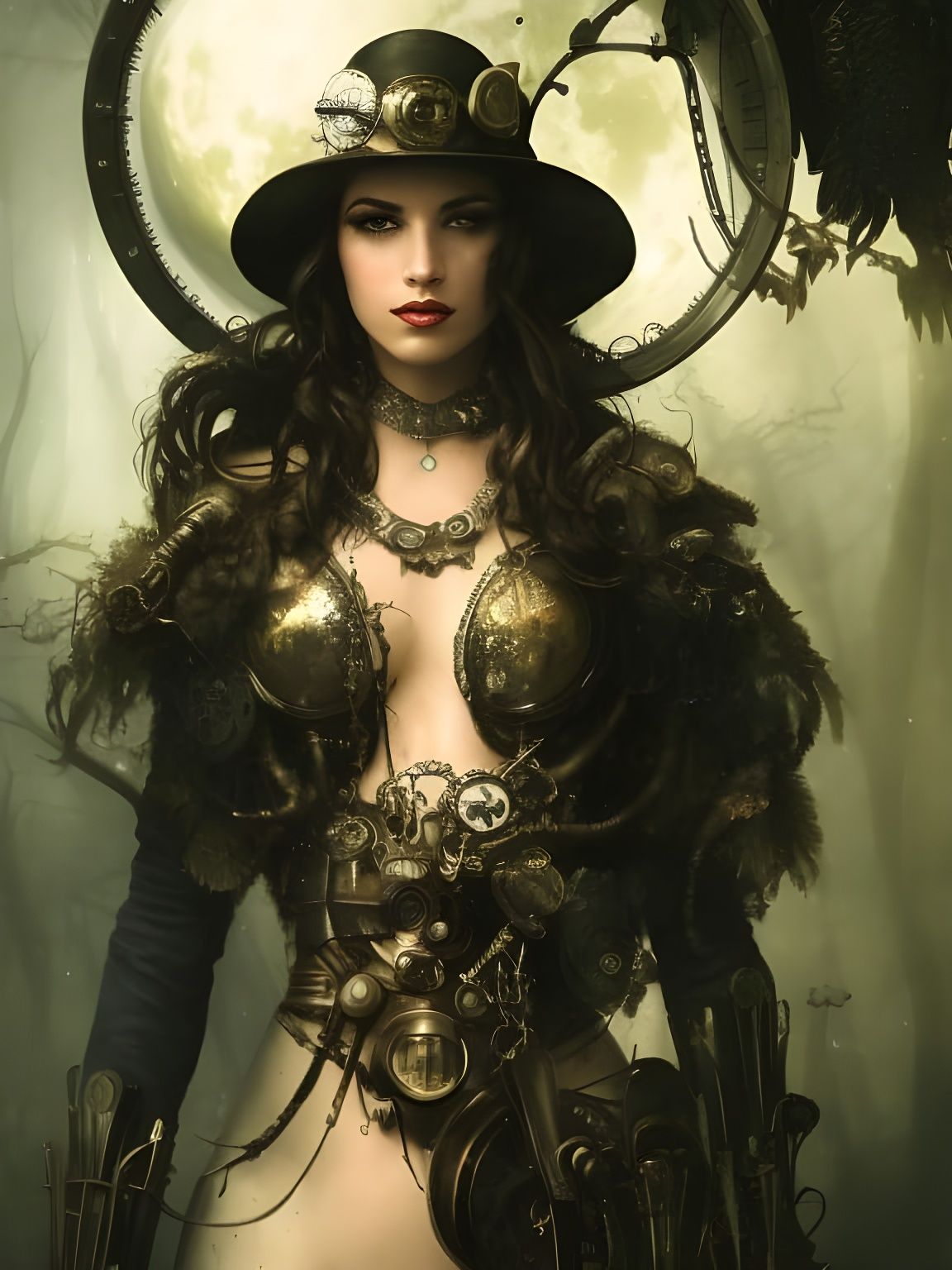 Steampunk Hottie - AI Generated Artwork - NightCafe Creator