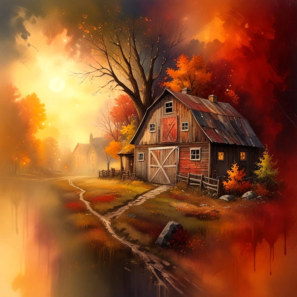 Canadian Barn Painting - Canadian Barn Painting