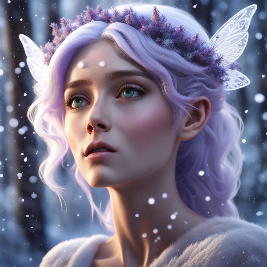 Winter faerie - AI Generated Artwork - NightCafe Creator