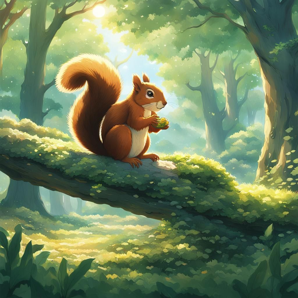 Cute Squirrel - AI Generated Artwork - NightCafe Creator