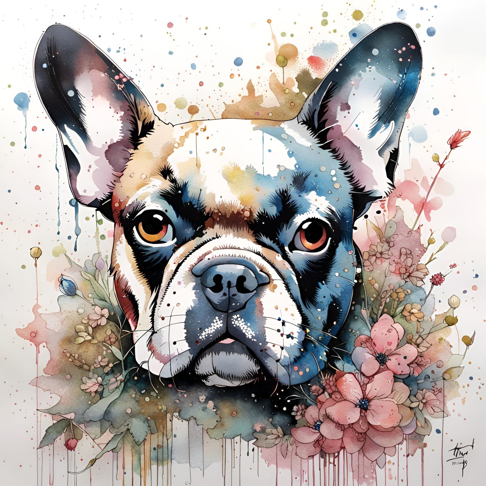 cute french bulldog - AI Generated Artwork - NightCafe Creator