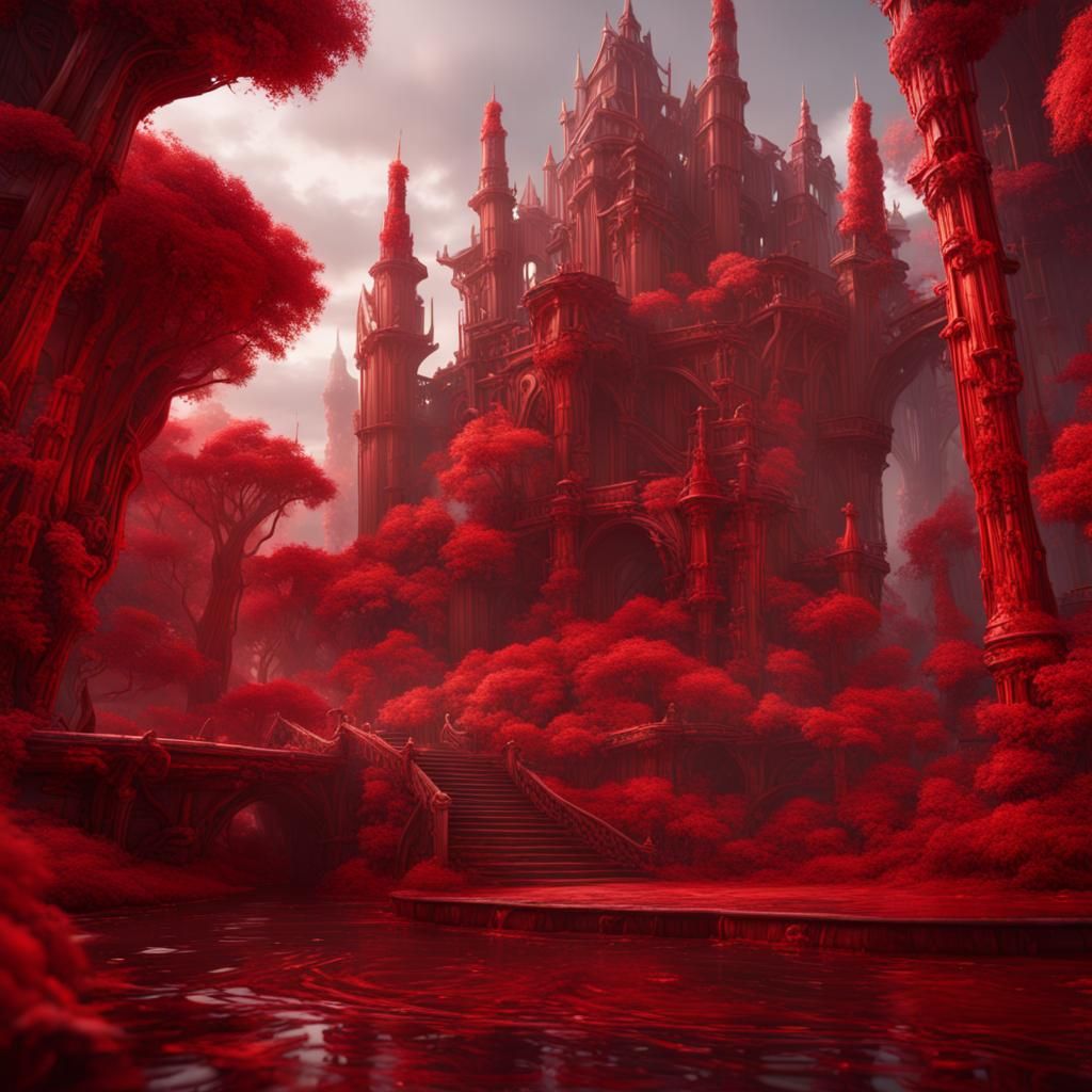 Everything is red - AI Generated Artwork - NightCafe Creator