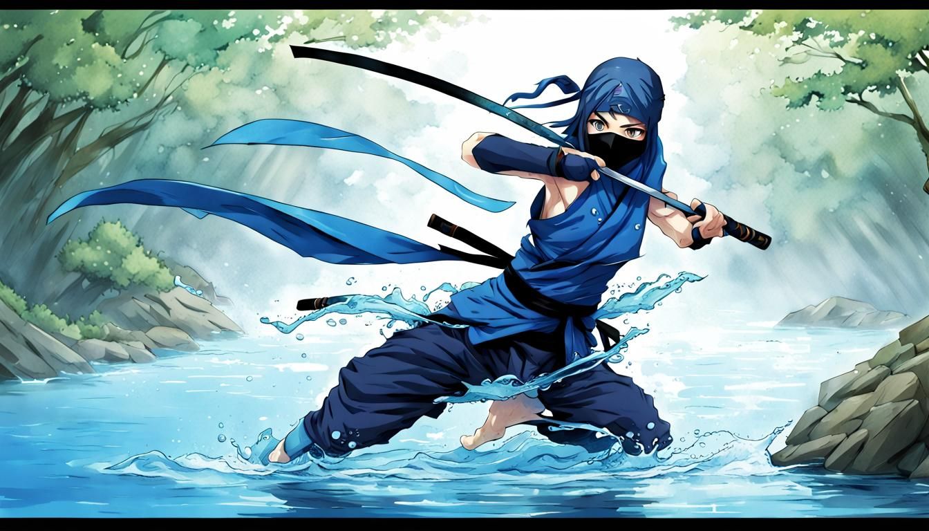 Water Ninja by artist "anime", Anime Key Visual, Japanese Manga, Pixiv ...